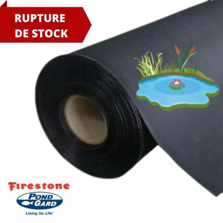 EPDM bassin Firestone Pond Guard Ep 1.02mm - Largeur 3.05 m. A la coupe ...